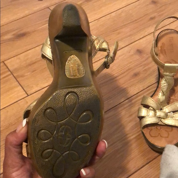 Born | Shoes | Born Gold Heeled Sandals | Poshmark